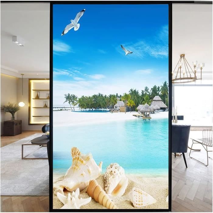 Film Fenetre Anti Regard, Film Electrostatique Vitre, Motif De Ciel Et ...