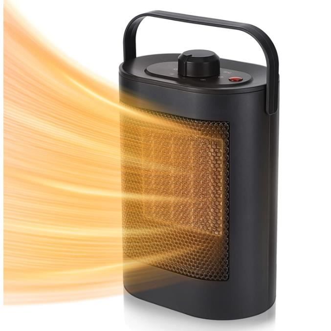 Radiateur soufflant - Électrique - Mini Chauffage d'appoint - 1500W ...