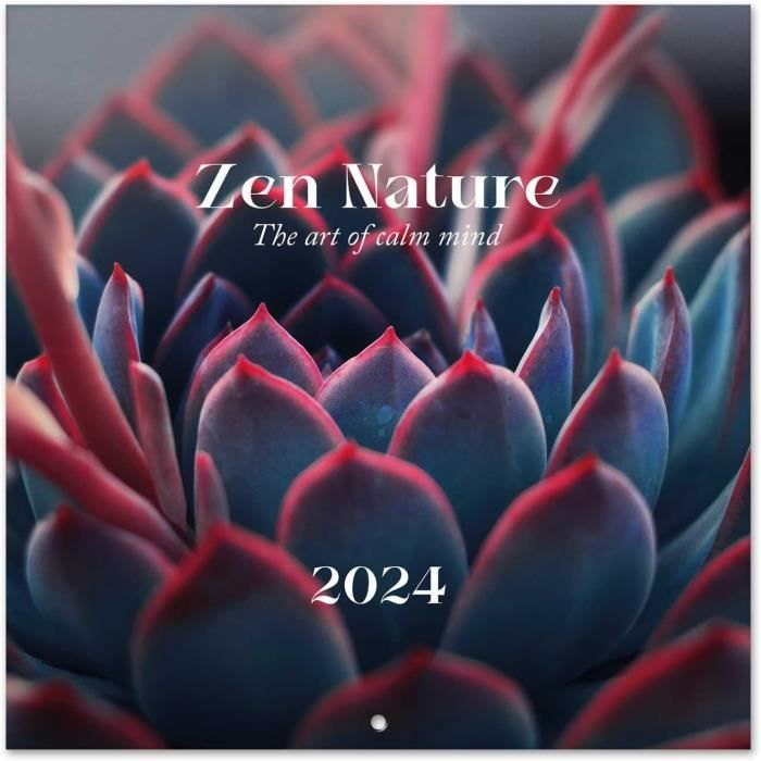 Calendrier Mural 2024 Zen | Calendrier Mensuel 30 X 60 Cm, Certifié Fsc ...