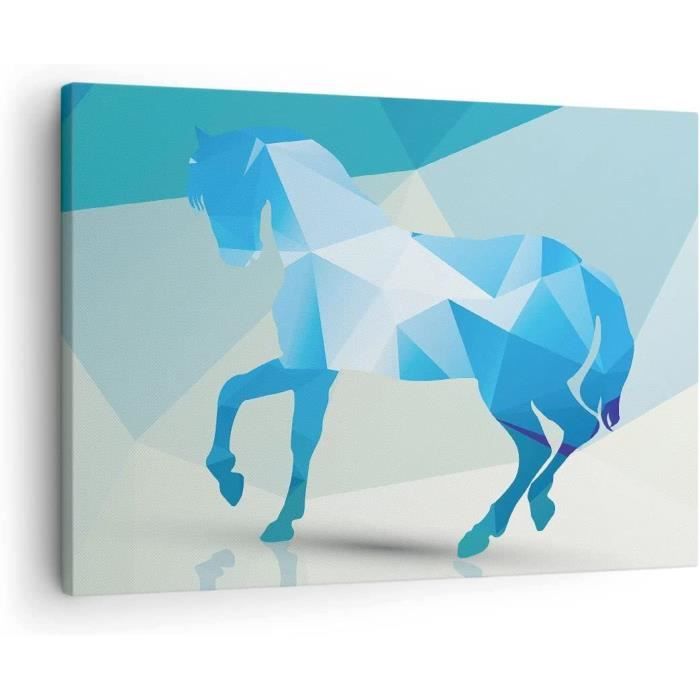 Toile 60x80 cm Cheval illustration moderne graphique - Decoration ...