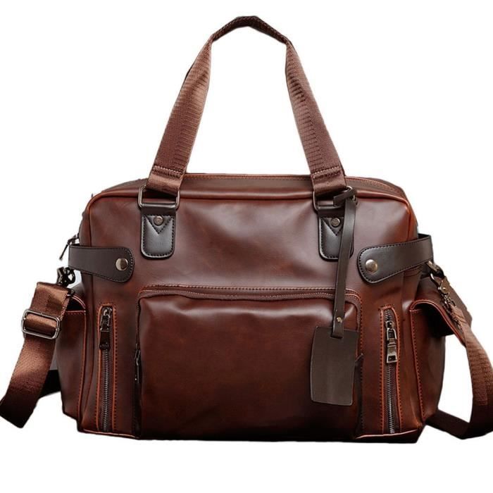 Sac Homme Sac à Main Bandoulière Commercial Marron - Cdiscount ...