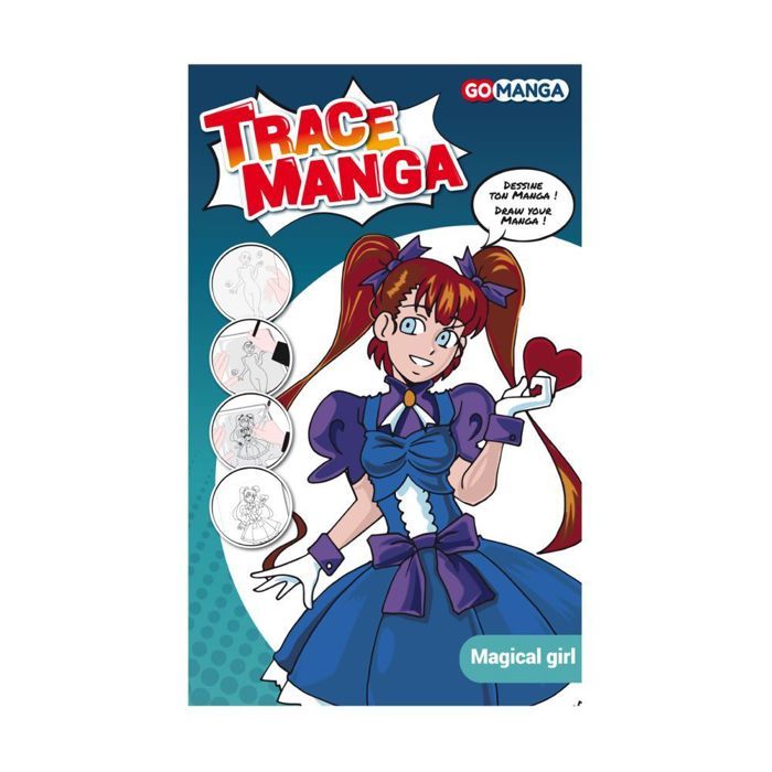 Gabarit de dessin - GO MANGA - Magical Girl - Multicolore ...