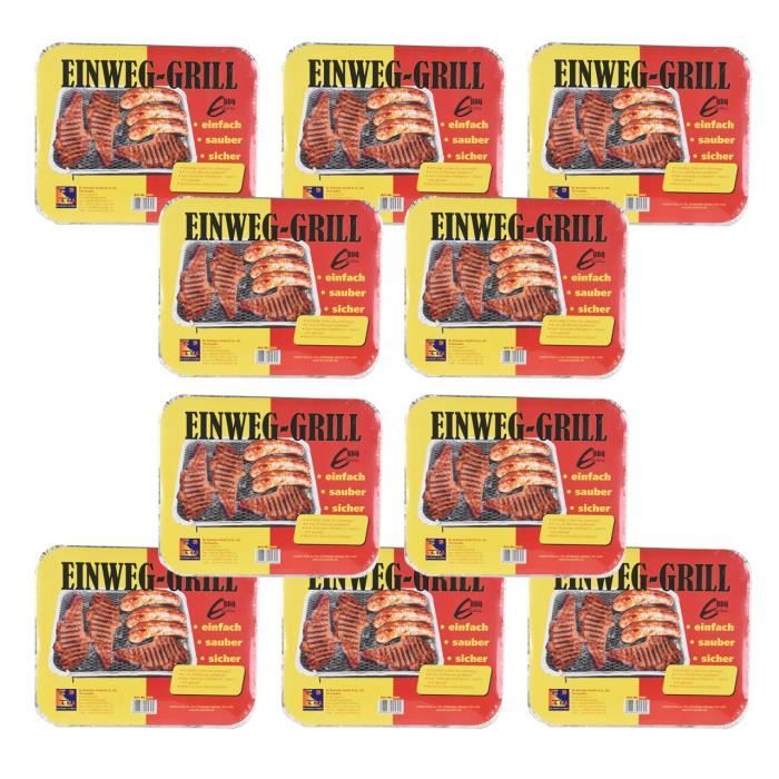 10 pièces jetables grill au charbon de bois - Cdiscount Jardin