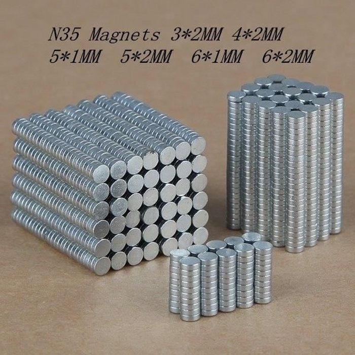 Beau aimant 5X2MM-100PCS N35 Aimant puissant Magnétique Acier Nd-Fe-B ...