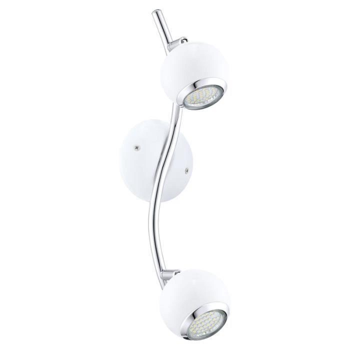 Spot Bimeda blanc, chrome 2x3w - EGLO LIGHTING - Cdiscount Maison