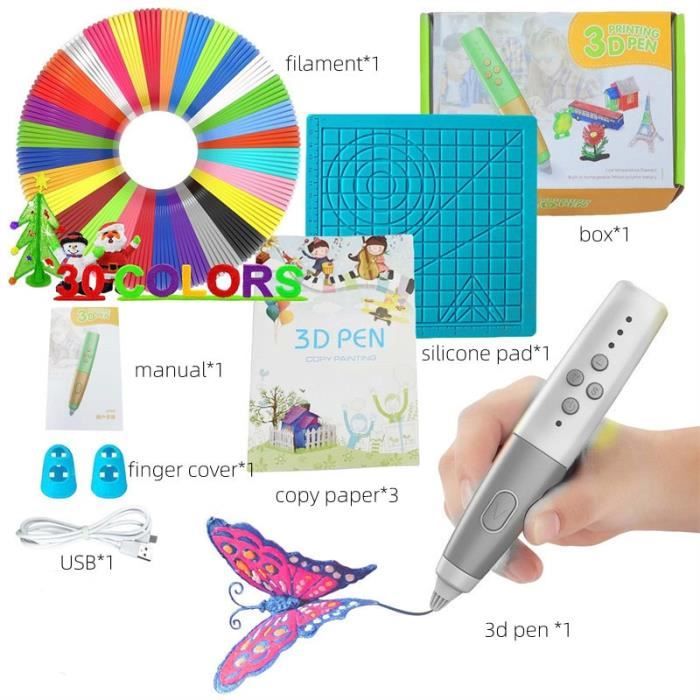 Stylo 3d,Stylo 3d Ensemble de stylos 3D pour enfants, basse température, Filament PCL ...