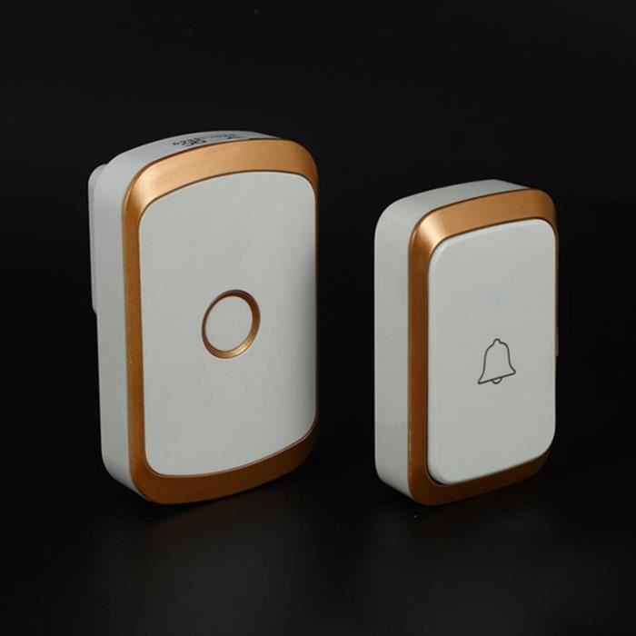 Sonnette - Gold - Sans fil intelligente - 36 mélodies - Bouton-poussoir ...