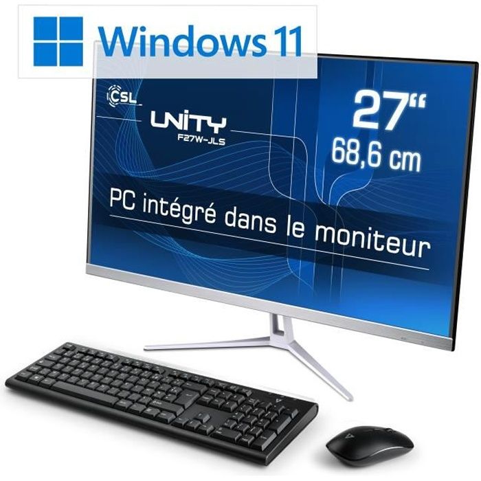 PC tout-en-un CSL Unity F27W-JLS Pentium - 1000 Go - 32 Go RAM - Win 11 ...