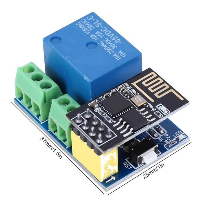 Module Relais - DIOCHE - ESP-01S - Contrôle WIFI - 10A/250VAC - 10A ...