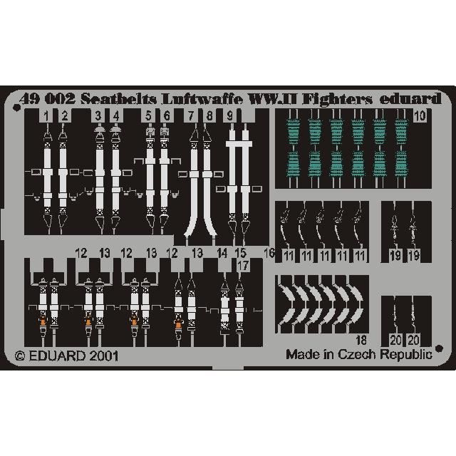 Maquette Seatbelts Luftwaffe WW II1/48 Eduard 49002 - Maquette ...