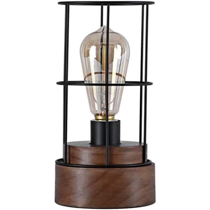 Lampe De Table De Chevet Vintage Loft En Fer Forgé Edison Lampe De ...