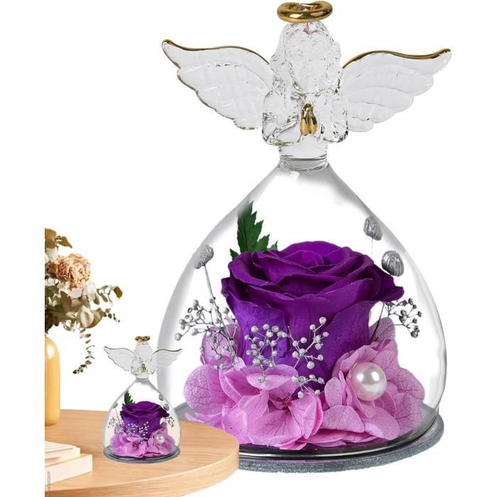 Forever Flowers \ Verre Ange Rose Préservée | Anges Avec De Jolies ...