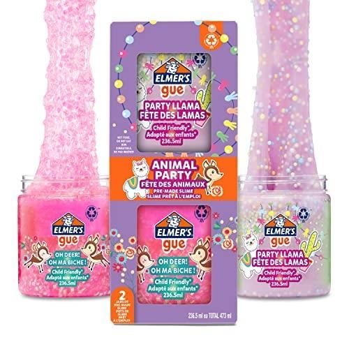ELMER'S - Pack de différents slimes Animal Party - Prêt à l'emploi ...