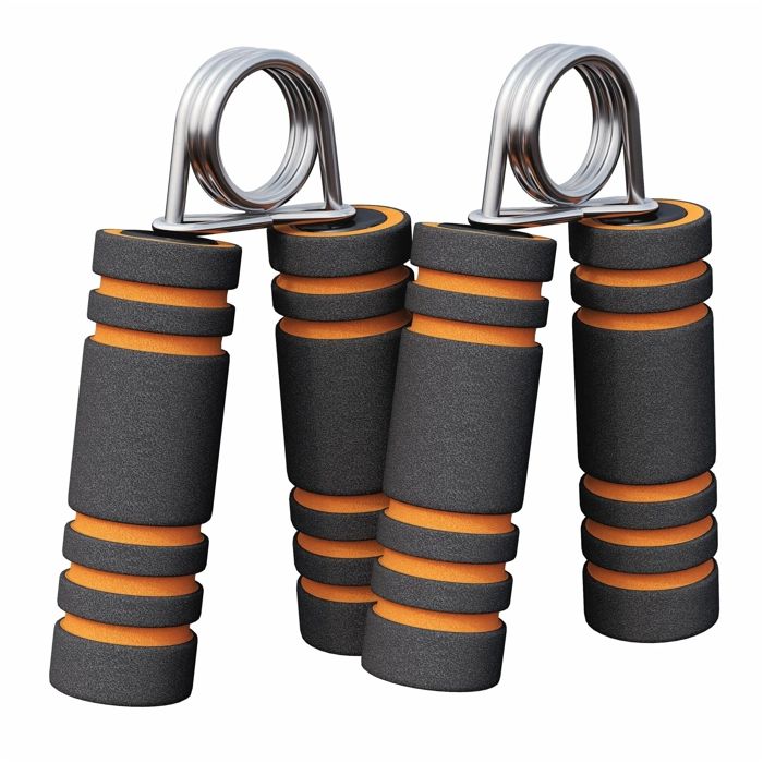 Gorilla Sports® Hand Grip - Lot de 2, Antidérapante, Rondelles Chromées ...