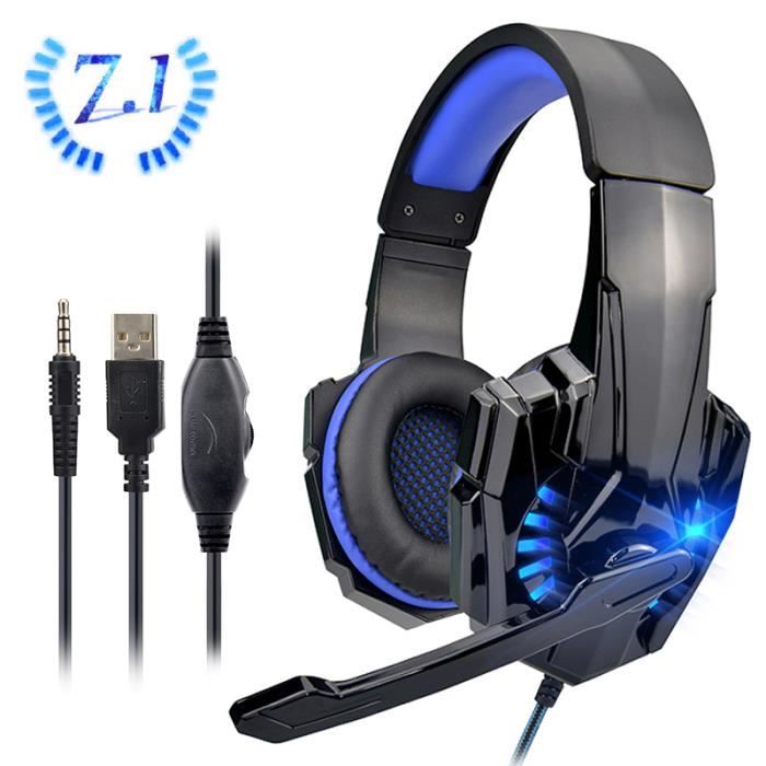 MAYSEN Casque game que de jeu Xbox One Casque de jeu PA4, Lumière audio ...
