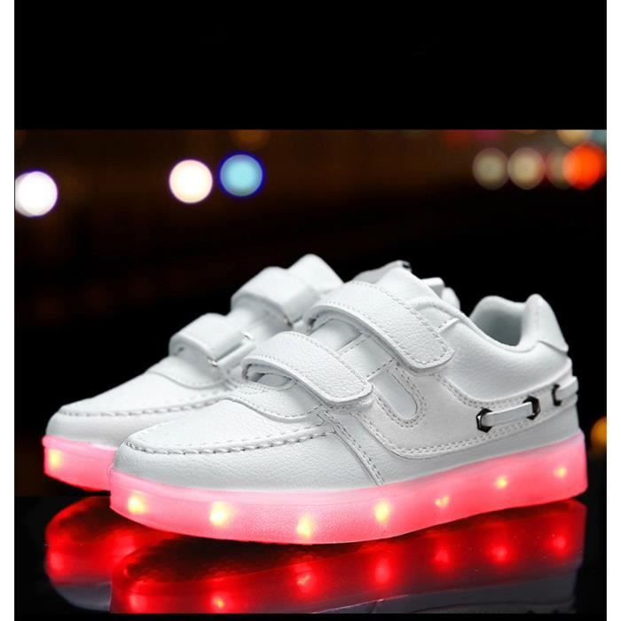 Mode Kids LED baskets lumineuses chaussures de ... Noir Noir ...