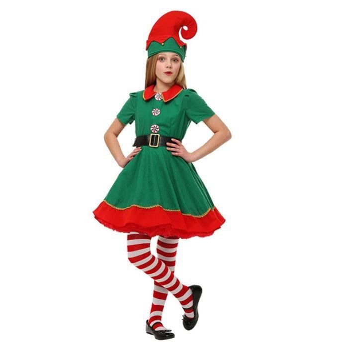 Lutin De Noel Cosplay Vêtement Costume Elfe Costume Delfe De Noël