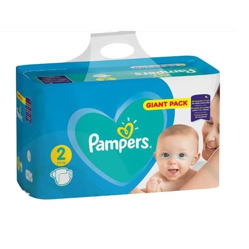 Pampers - mega pack 168 couches bébé Taille 2 active baby dry ...
