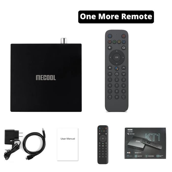 DVB T2 MECOadvocate KT1 Amlogic S905tage Android TV 10 DVB-T2 Décodeur 2GB 16GB AV1 BT 4.2 WiFi ...