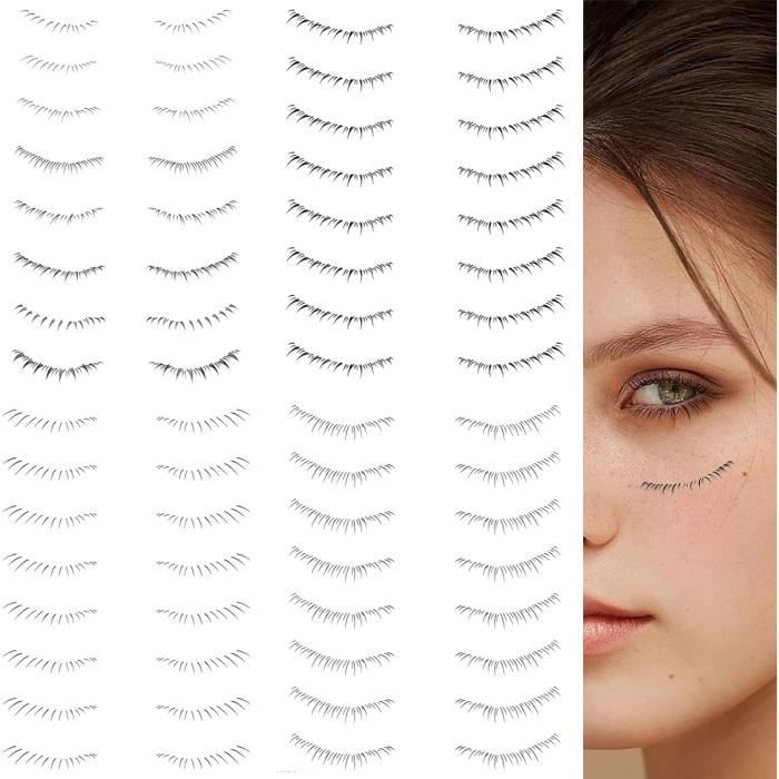 Autocollants de Cils pour Dames, Lower Eyelash Tattoo Stickers ...