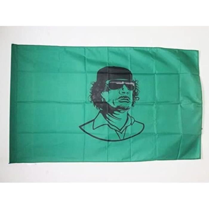 Drapeau Libye Avec Khadafi - 150X90 Cm - Drapeau Libyen Ancien 100% ...