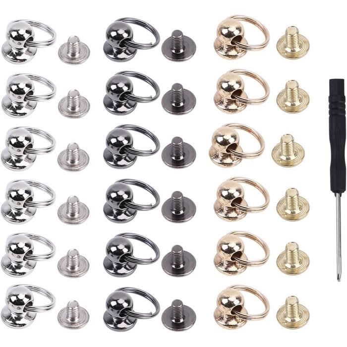 Lot De 50 Rivets Stud Avec Anneau Avec Tournevis, Rivets Ronds En ...