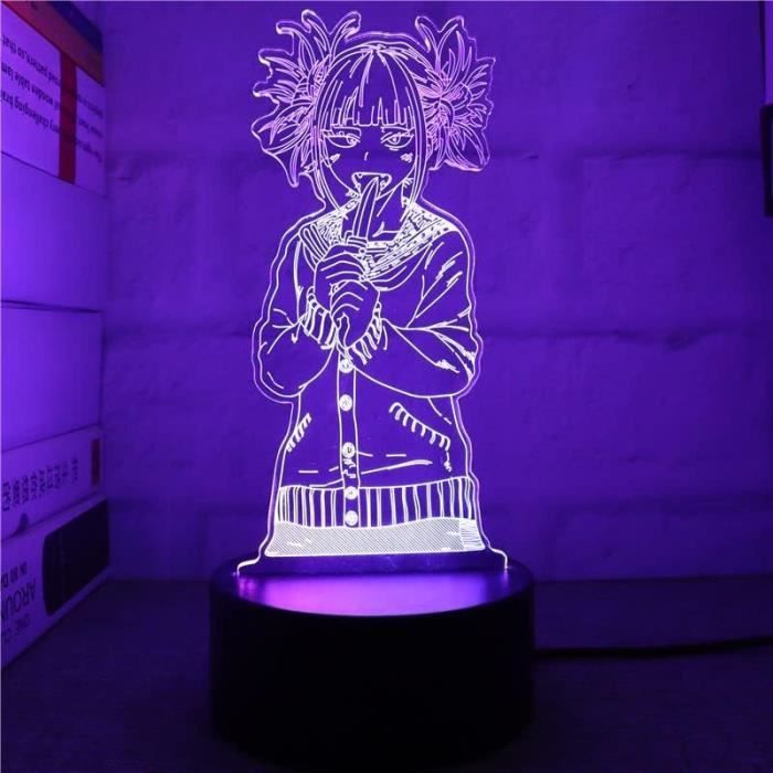 My Hero Academia Veilleuse Led Mha 3D Illusion Lampe Avec Télécommande ...