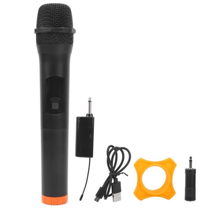 VBESTLIFE Micro à main karaoké en métal Microphone Sans Fil Micro à ...
