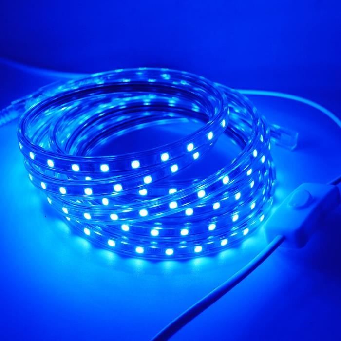 BANDE LED,Bleu-10m--Bande lumineuse étanche à 60LED, ruban Flexible ...