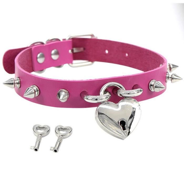 2020 coeur Bondage Spike collier ras du cou pendentif femmes gothique ...