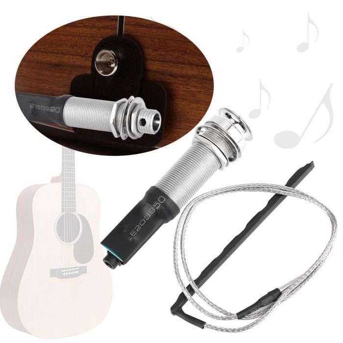 EJ.life Micro instrument de musique 6.35mm Qualité Folk Guitare Pickup ...