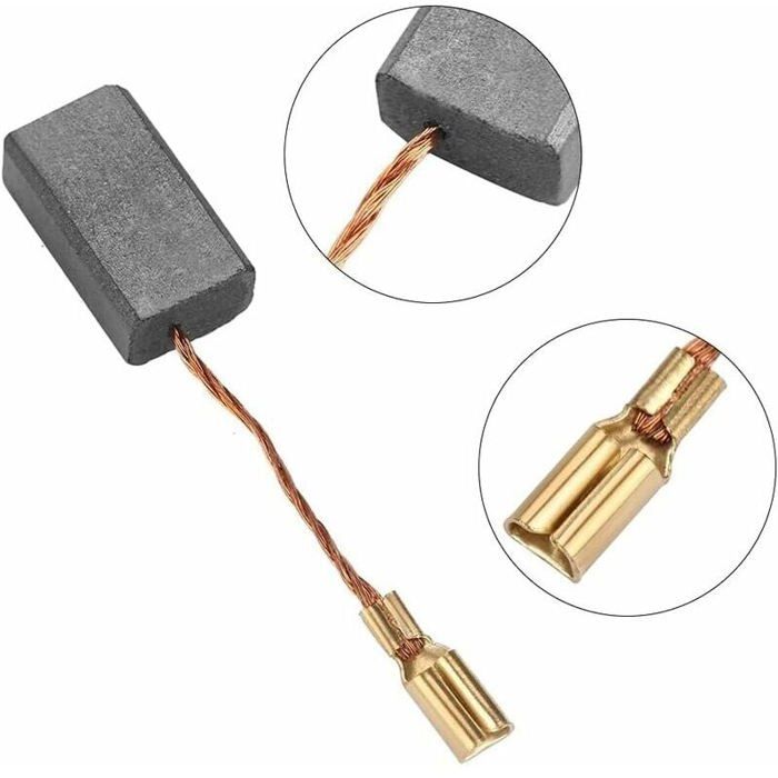 10 Balais Charbon Moteur Universel 46mm, Outil Électrique S1M-FF03-100A ...
