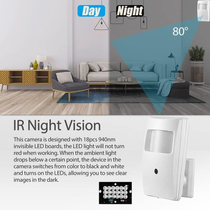 Hd 5Mp Pir Poe Ip Camera, Caméra Sécurité D'Intérieur Mini 3.7Mm ...