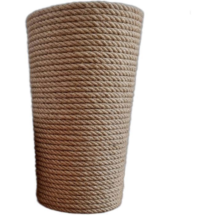 Pot de fleurs Adoni Jute Naturel 47 cm - Cache-pot Style Boho Fait Main ...