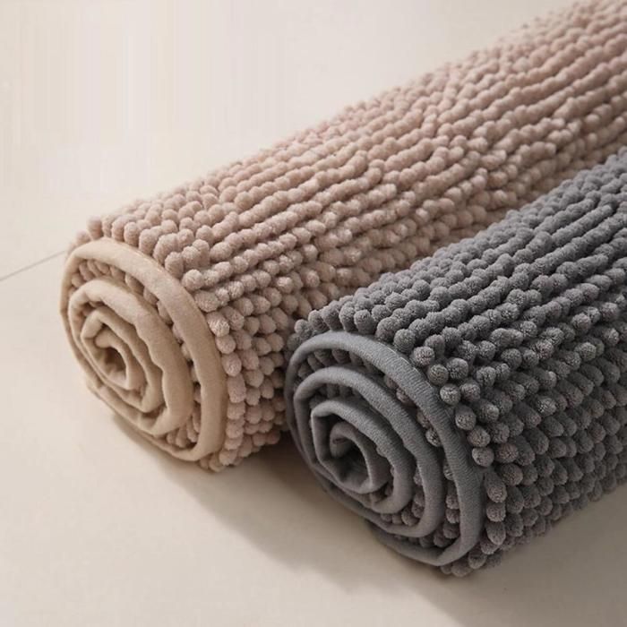 Tapis de Bain, Tapis de Douche Antidérapant en Chenille, Absorbant l ...