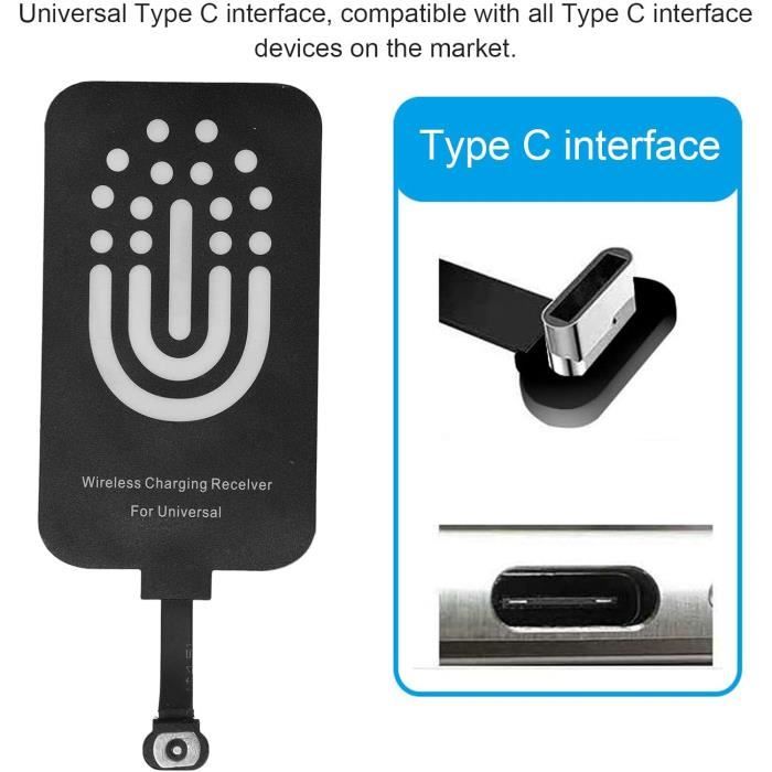 Récepteur De Charge Sans Fil Qi Rapide Usb C, Récepteur Et Adaptateur ...