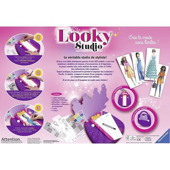 Looky Studio - Ravensburger - Loisirs créatifs - Dessins de mode ...