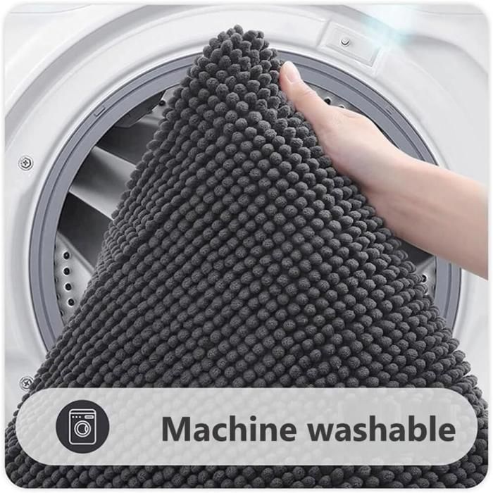 Tapis de Bain, Tapis de Douche Antidérapant en Chenille, Absorbant l ...