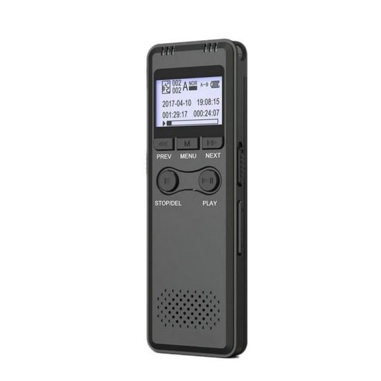 Noir - 128G - Enregistreur Numérique Portable V30, Voix Activée, Audio, Lecteur Mp3 Hifi ...