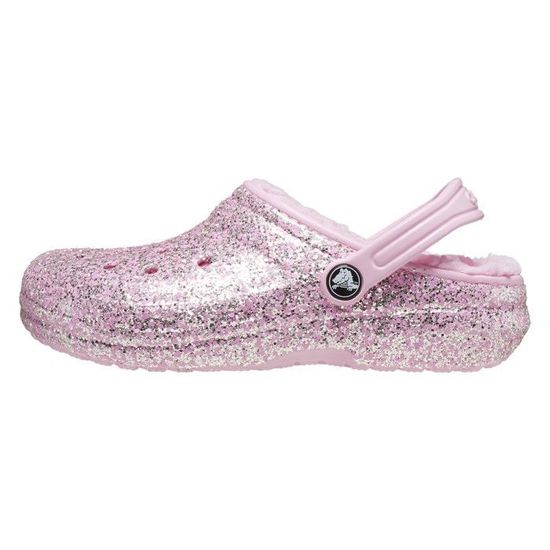 Sabot Enfant Crocs Classic Lined Glitter Flamingo - Rose - Fille Rose ...