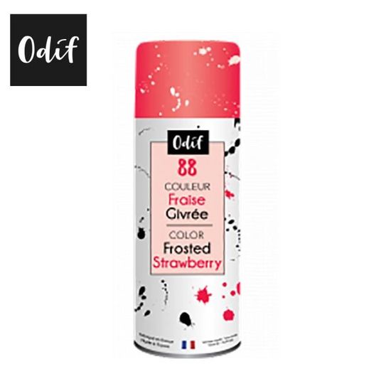 Vernis - ODIF - 88 'Fraise' - Spray 125ml - Effet givré - Résistant aux ...
