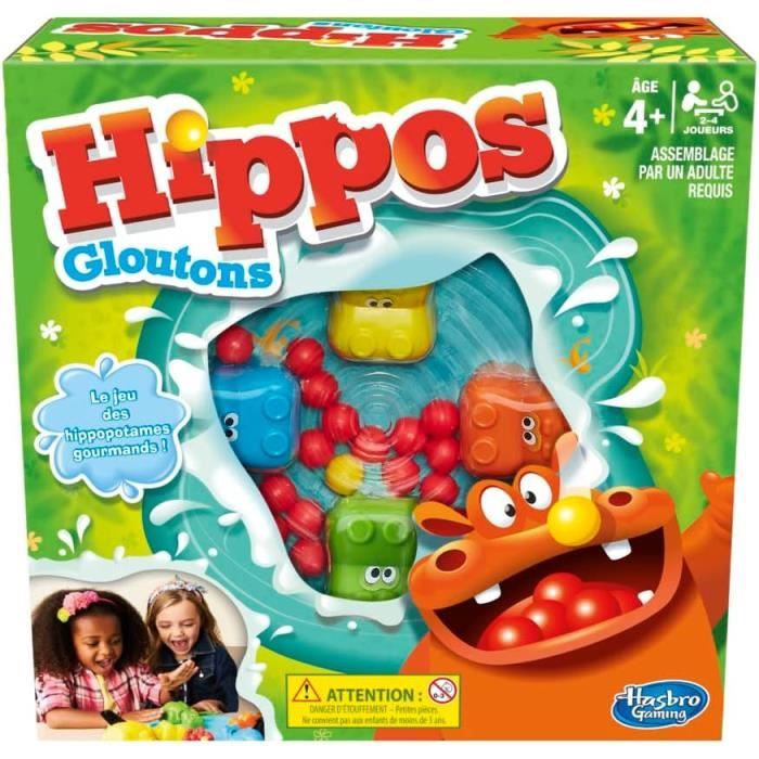 Hasbro Hippos Gloutons - Jeu de société pour Enfants - Jeu Rigolo de ...