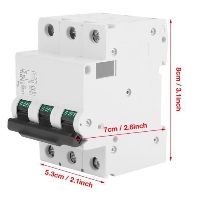 Sonew disjoncteur tripolaire Disjoncteur miniature tripolaire AC400V ...