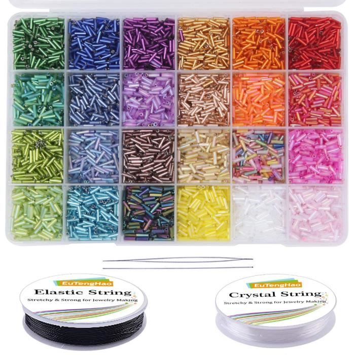Kit de 9600 perles tubulaires en verrepetites perles artisanales pour ...