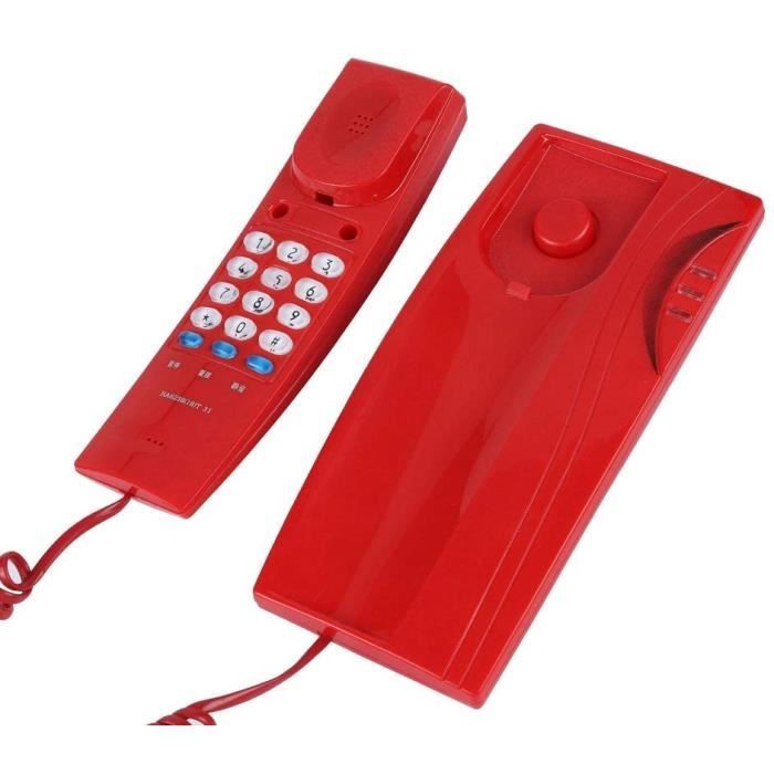 Téléphone Filaire - Téléphone Filaire Fixe à Une Touche avec Fonction ...