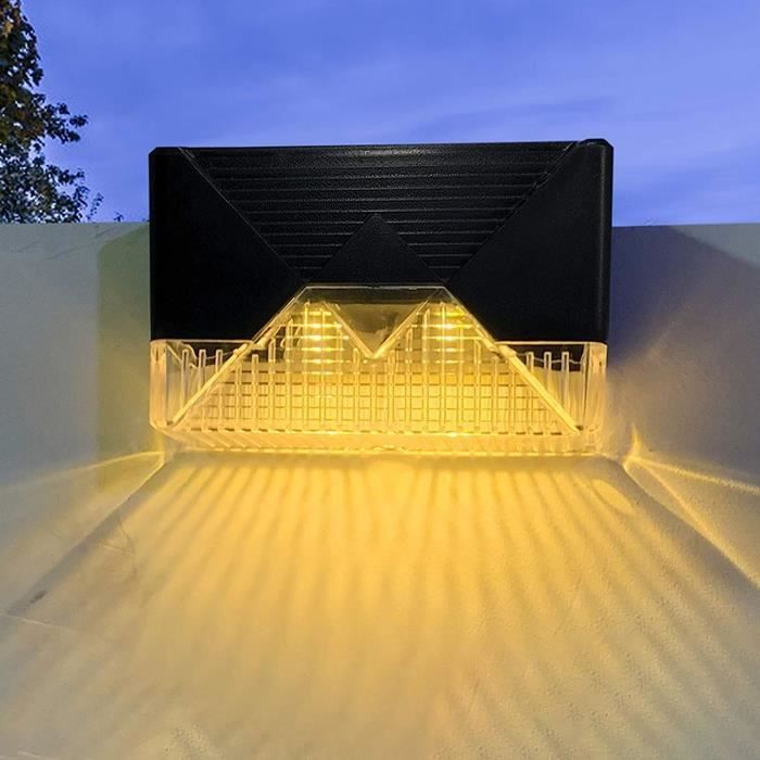Projecteur Solaire À Led, Lumière Escalier Applique Murale Échelle ...