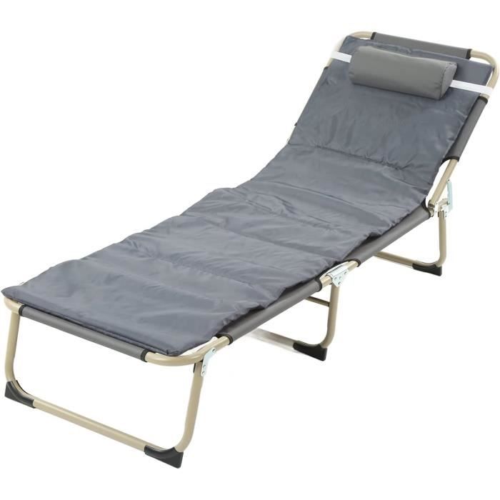Chaise Longue Inclinable Pliante Lit Simple Pliant Portable Lit De ...