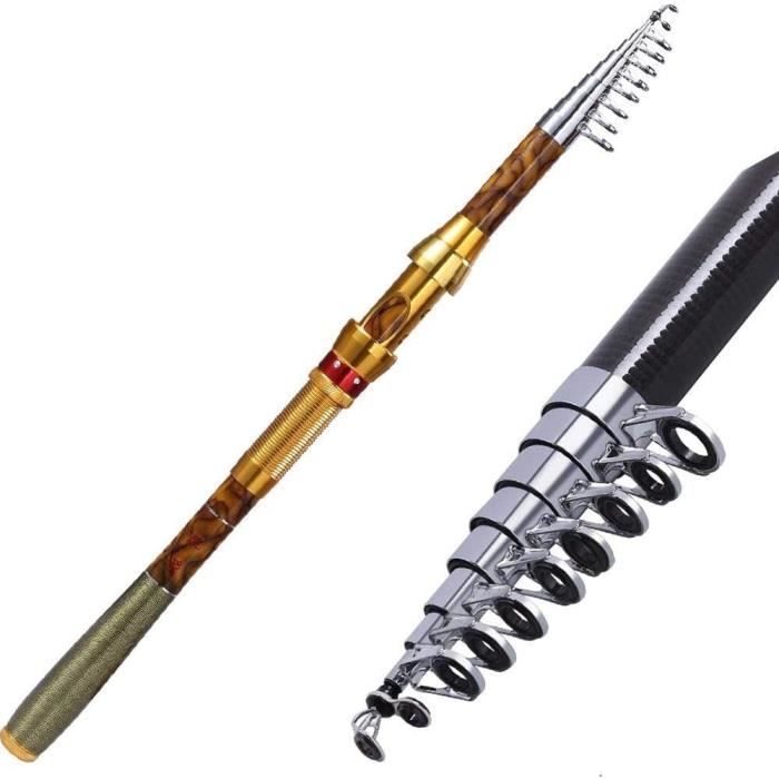 WEYE-Canne à pêche 4 morceaux de coulée en rotation la tige d'amorce ...