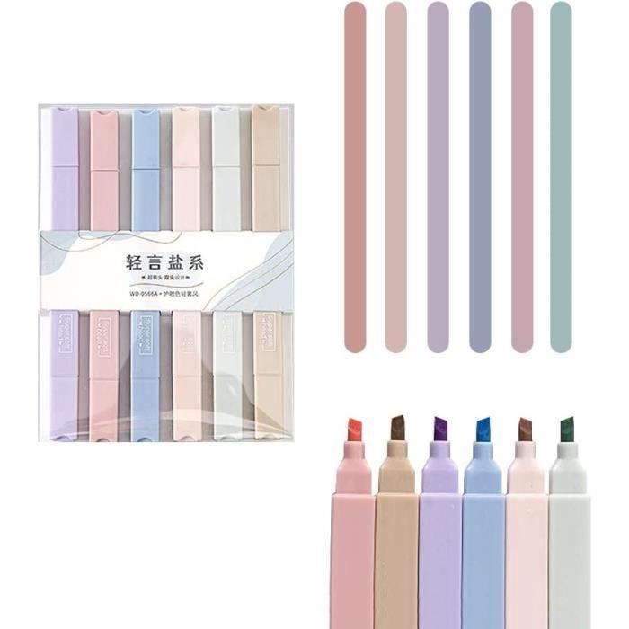 Surligneurs Pastel, Stylo surligneur Fluorescent à Pointe Souple à ...