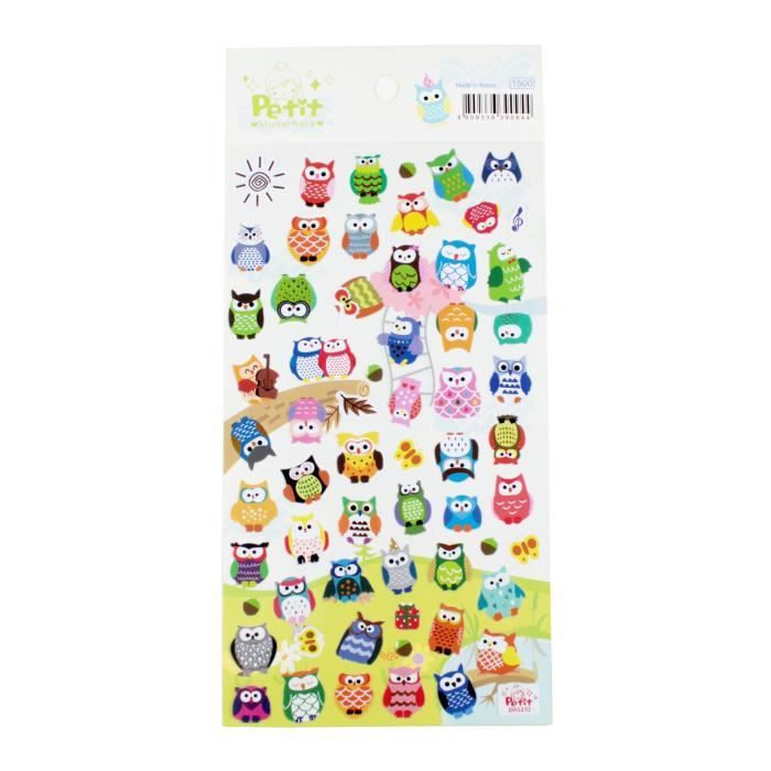 Sticker - hiboux couleur - Cdiscount Beaux-Arts et Loisirs créatifs